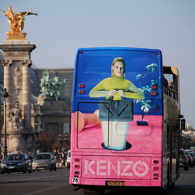 @KENZO: You know it´s #pfw when the KENZO bus is roaming the streets of ...