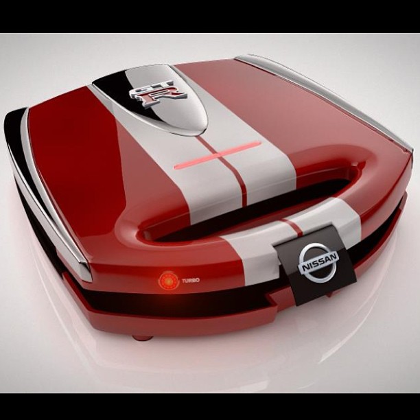 @Nissan: Meet the Nissan Sandwich Toast-R. It blasts sandwiches from 0-to-grilled in 2.9 ...