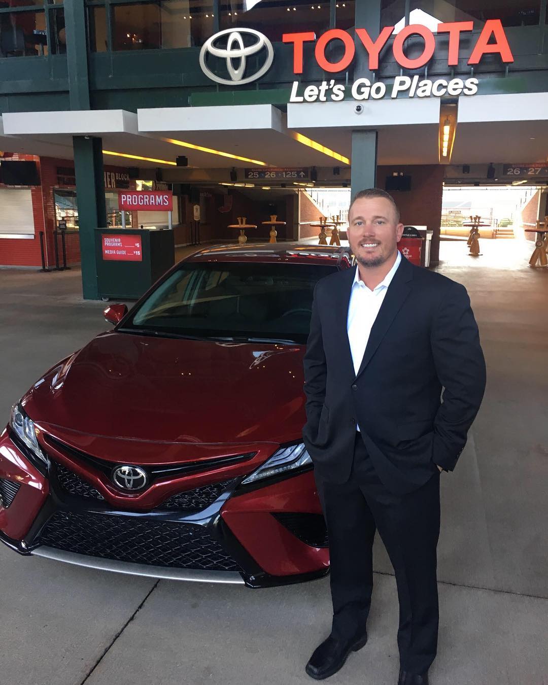 @Toyota: We are here with @DakotaMeyer0317 and @HiringOurHeroes at the @Rangers Hiring Ex ...