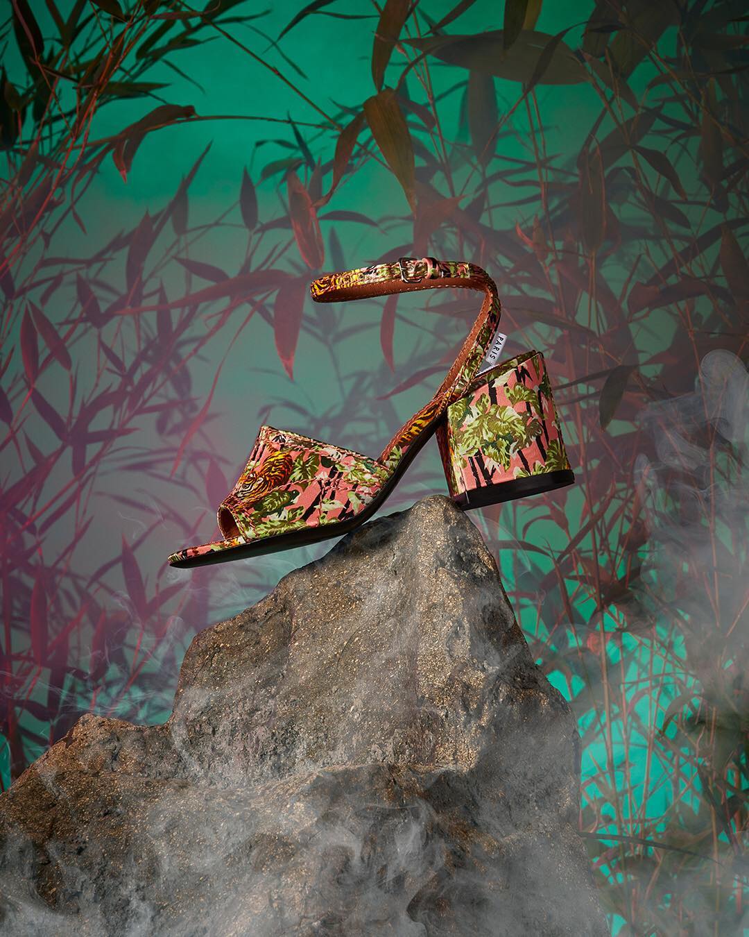 @KENZO: Heeled sandals are reworked with the iconic print from KENZO ...