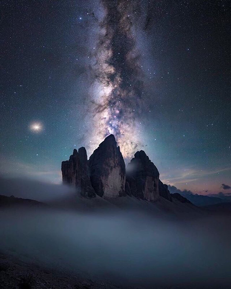 @Canon Photography: An amazing Milkyway at Tre Cime di Lavaredo, South ...