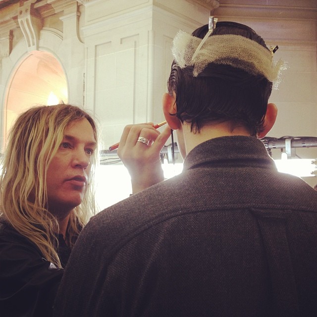 @KENZO: Backstage at #kenzofw14, make up director @aarondemey1 at work ...
