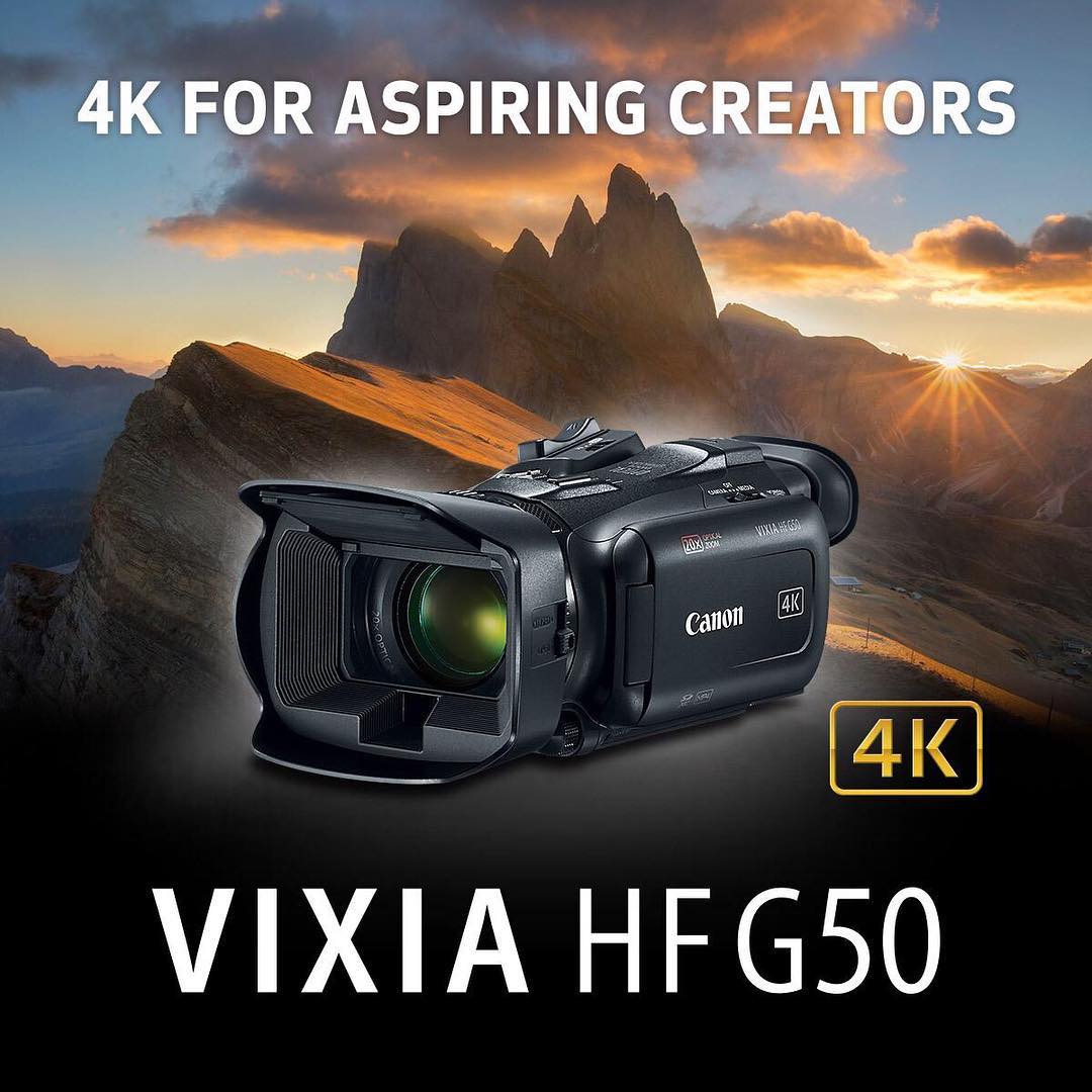 @Canon: The VIXIA HF G50 is Canon’s first G-series camcorder with 4K ...