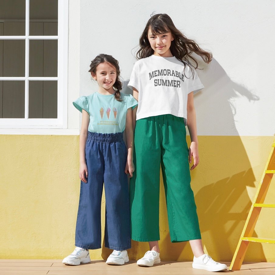 GU(ジーユー): GU KIDS さらりとはける、軽やかさが魅力のサマーワイドパンツが登場。 ____________________ GIRLSリネンブレンドイージーワイド - Ciao ...