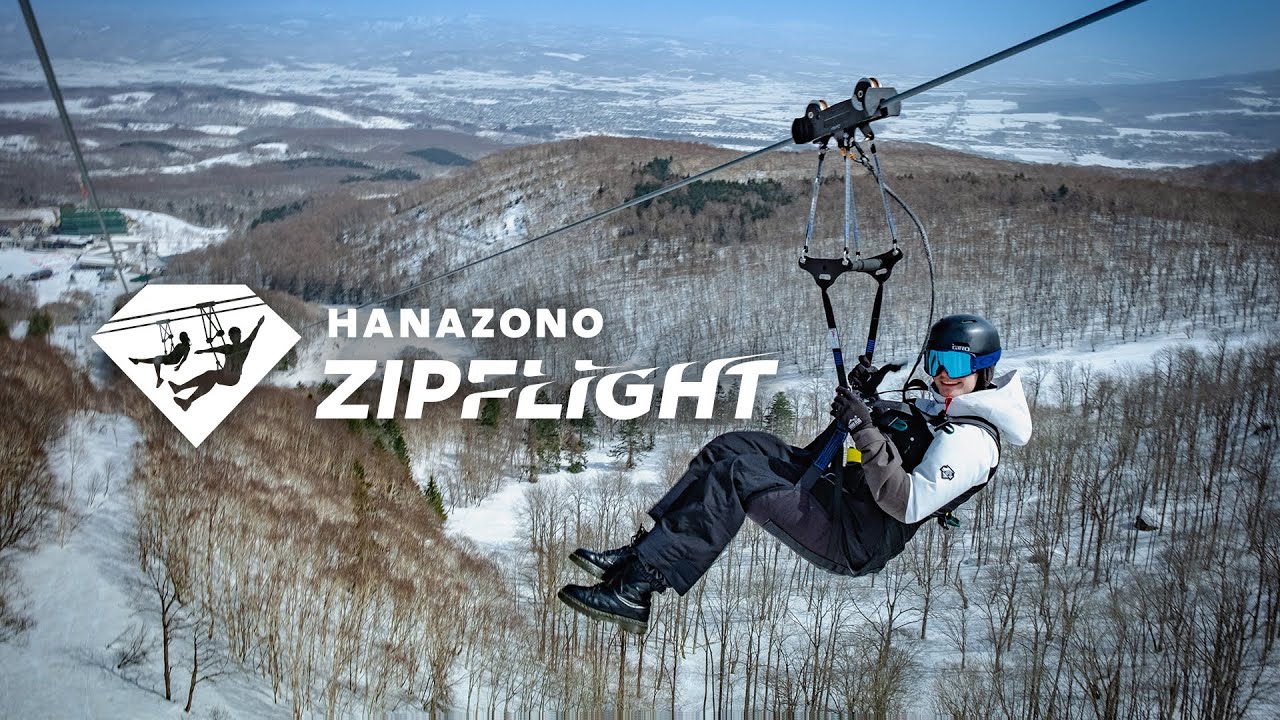Experience the longest zipline in Japan! Hanazono Zipflight in Winter - Niseko Hanazono Resort ...