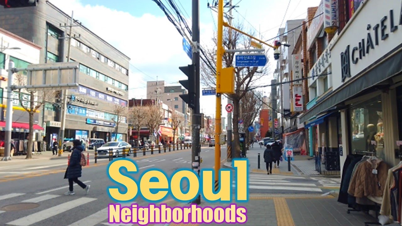 Seoul, Korea - Walking Tour of Neighborhood - 4K - Junggok 2-dong ...