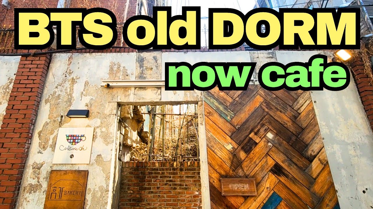 Let's have coffee inside BTS' old dorm! ☕💜 HYUGA Cafe in Seoul BTS tour ...