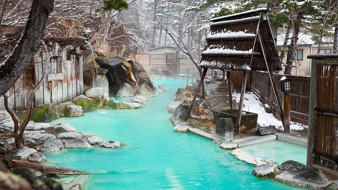 Staying at a Secret Japanese Hot Spring Like a Blue River♨️ | Adachiya ...