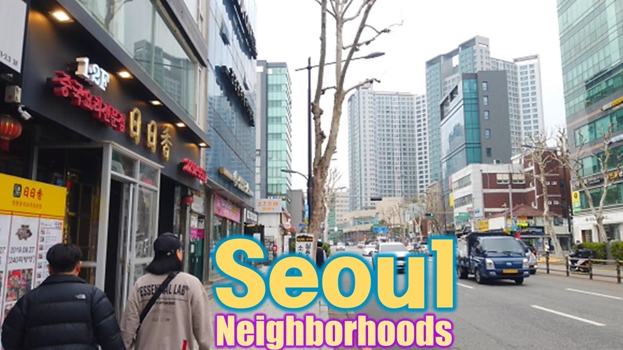 Seoul, Korea - Walking Tour of Neighborhood - 4K - Wangsimni 2-dong ...