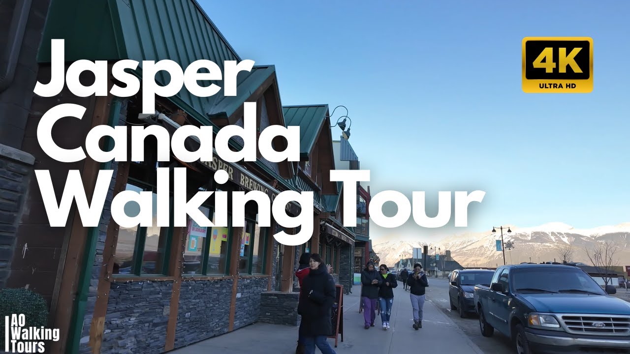 Jasper Canada Walking Tour Winter Time Very Cold - Jasper, Alberta ...
