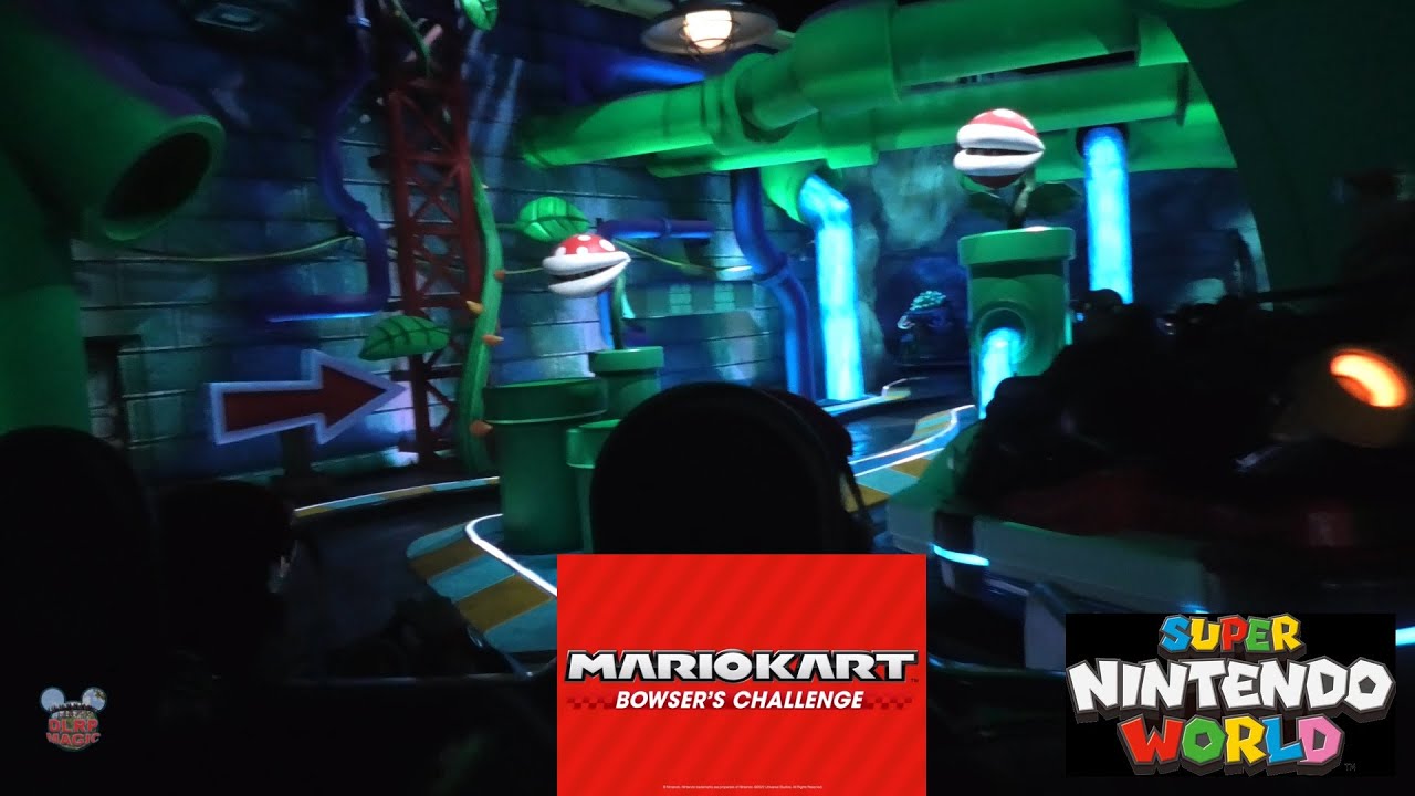 SUPER NINTENDO WORLD Mario Kart Bowser’s Challenge | Queue and Onride ...
