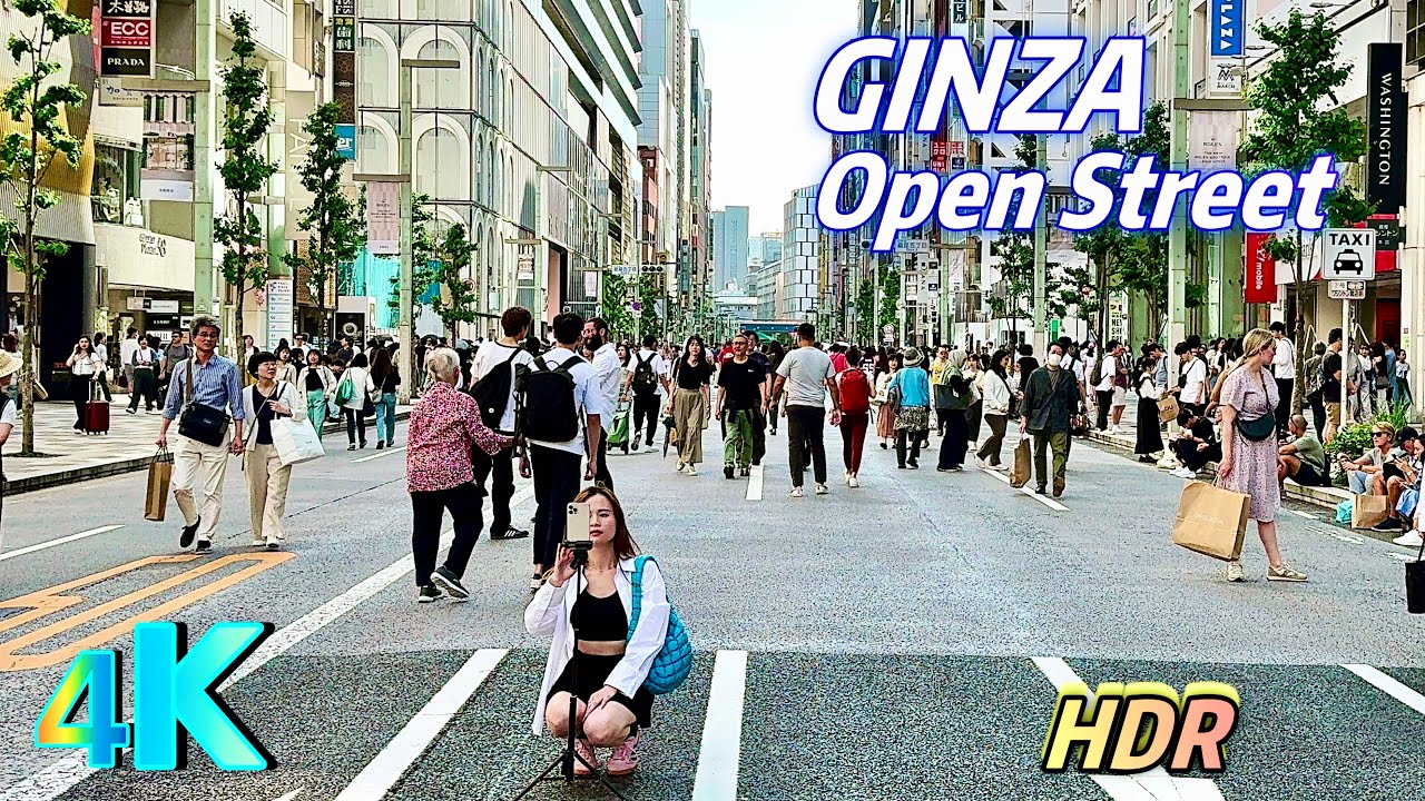 [4K HDR] Ginza Walk - Relaxing Sunday Stroll • April 28, 2024 • [Tokyo Walk]🌇💖 - Ciao Nihon