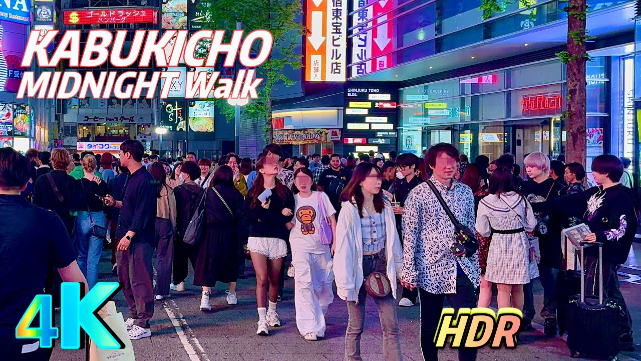 [4K HDR] Night Walk in Kabukicho, Shinjuku & Omoide Yokocho at 11PM ...