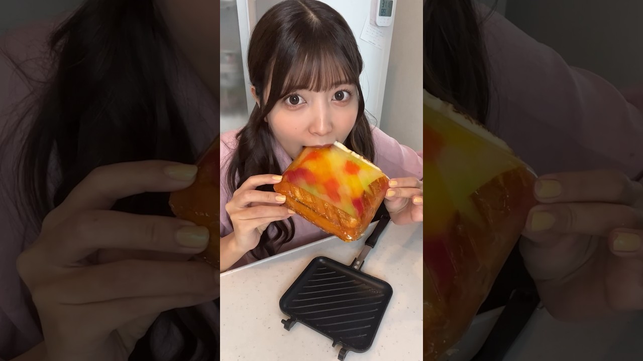 【sns映え】パリパリ飴パンホットサンド作ってみた結果 🍬🍞 Shorts Ciao Nihon