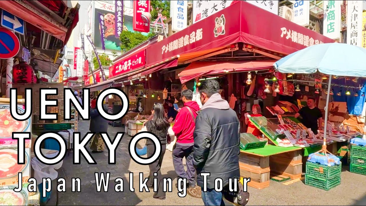 Japan walking tour in Tokyo Ueno Spring 2024 4K 60fps HDR - Ciao Nihon