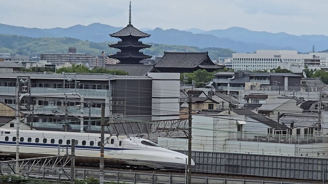 Kyoto N700系 Shinkansen 新幹線 京都 京都貨物駅 操車場 switchyard Train Tren Trem ...