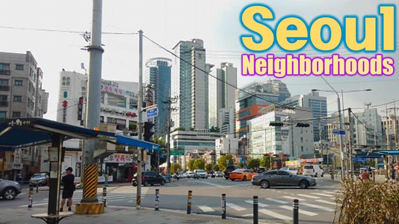 Seoul, Korea - Walking Tour of Neighborhood - 4K - Sillim-dong [Gwanak ...