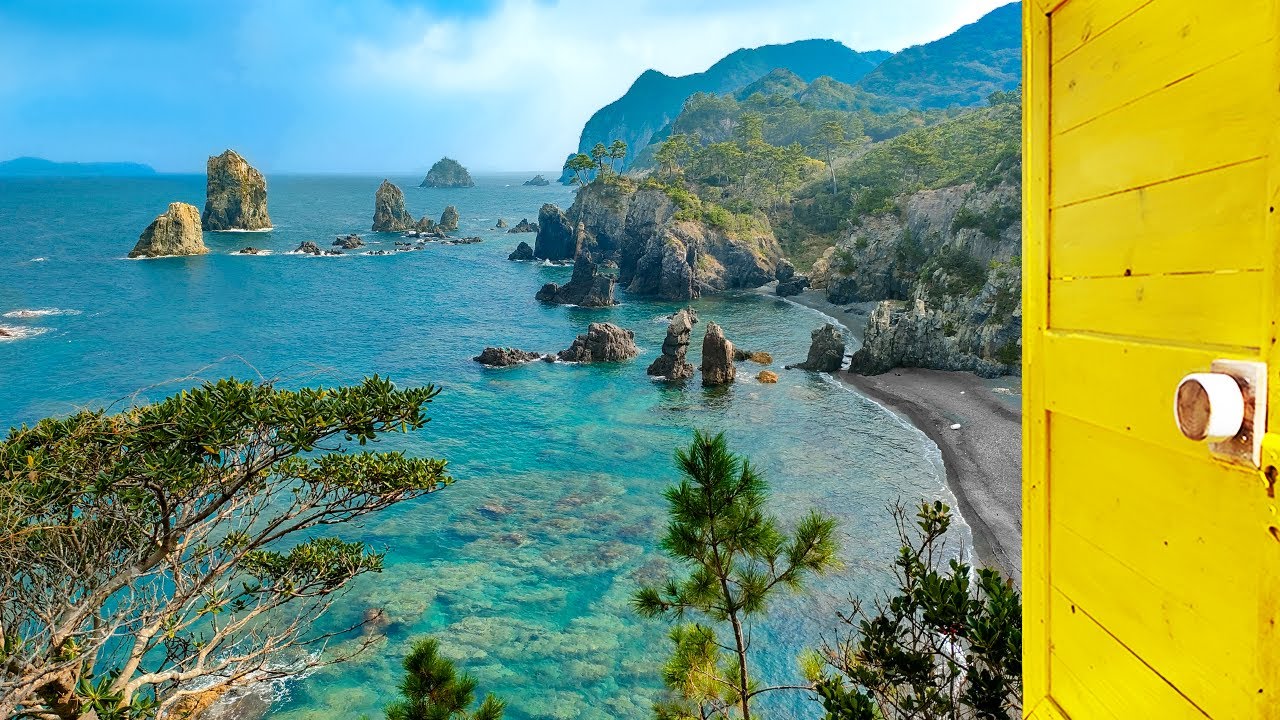 【4K Stroll】Omi Island - Yamaguchi - Japan / "Maritime Alps" and Emerald ...