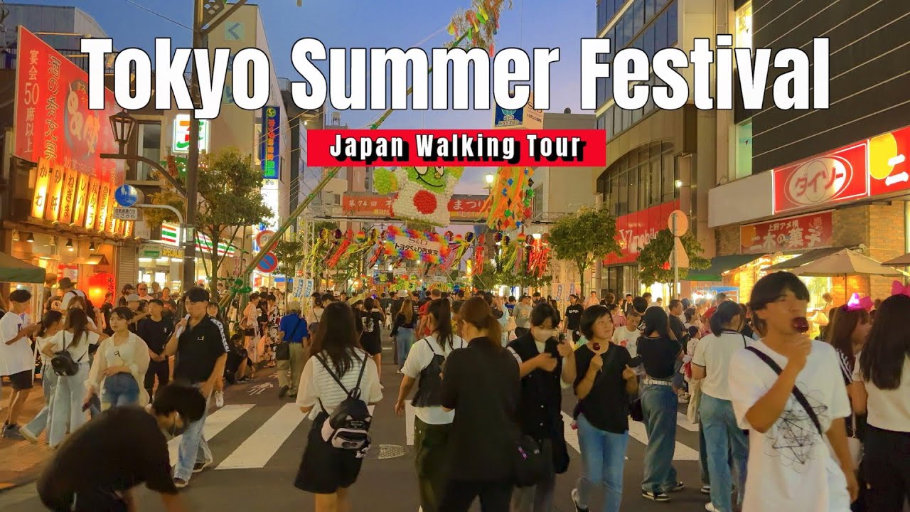 Tokyo Summer Festival Walking Tour -4K JAPAN- One of the Biggest ...