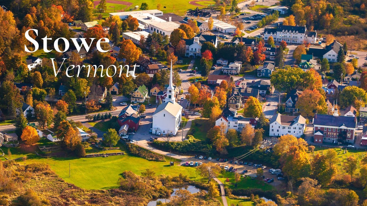 [4K] 🇺🇸 Fall Foliage in Stowe, Vermont | A Scenic New England Road Trip ...