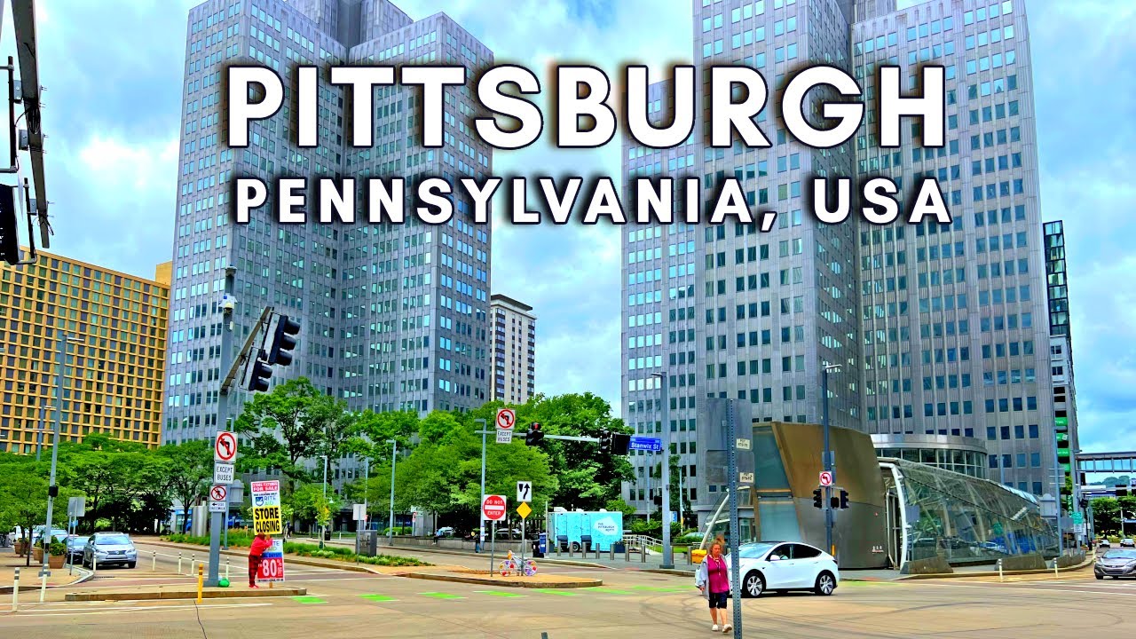 Pennsylvania Walking Tour, USA: Downtown Pittsburgh summer walk and ...