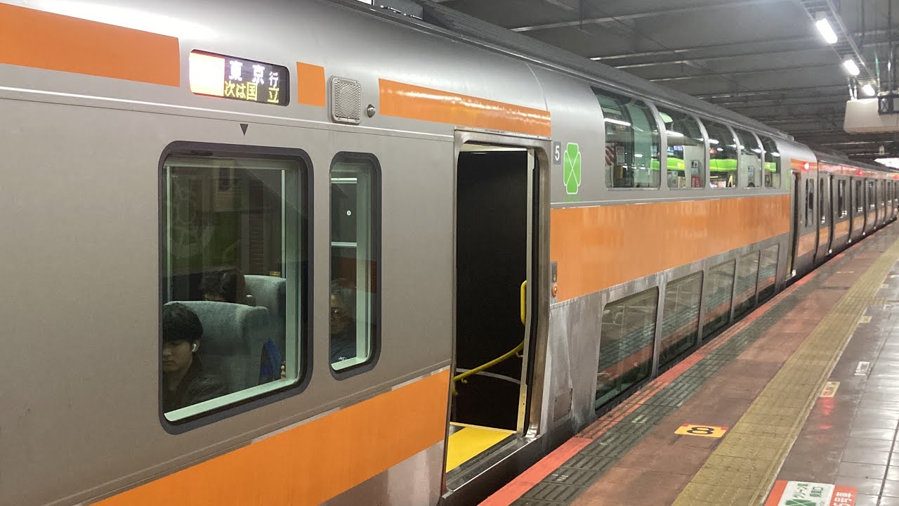 中央線快速(グリーン車2階建)車窓 立川→吉祥寺・新宿/ E233系(2階) 高尾1538発(東京行) - Ciao Nihon