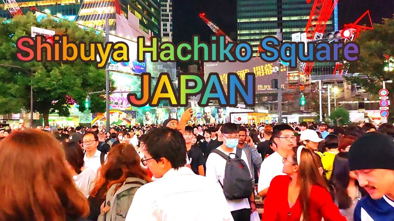 Shibuya Hachiko Square Crowds View. # Virtual Walking Tour in Japan ...