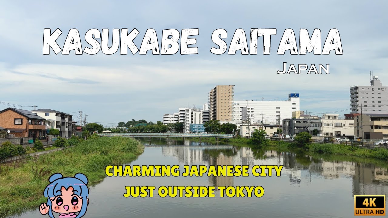 TOKYO SUBURBS 🚶‍♂️ Walking Around the River in Kasukabe Saitama JAPAN ...