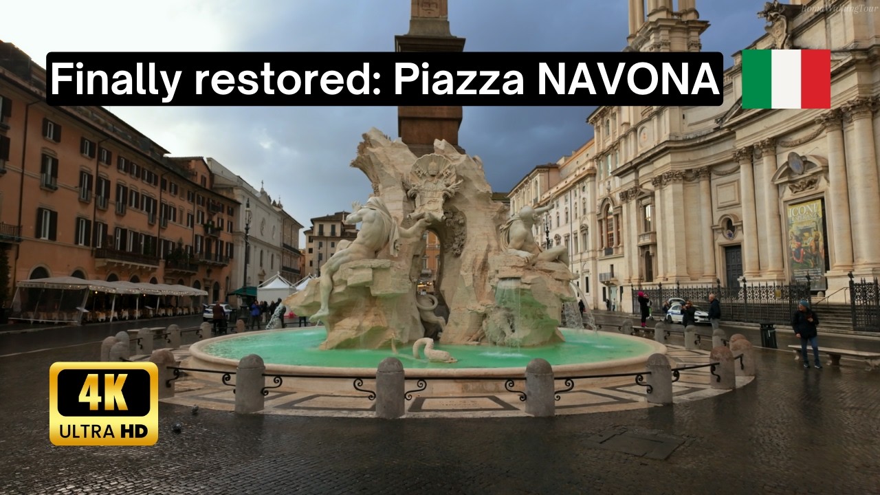 Rome, Italy: Piazza Navona Fully Restored - 4K Walking Tour - Ciao Nihon