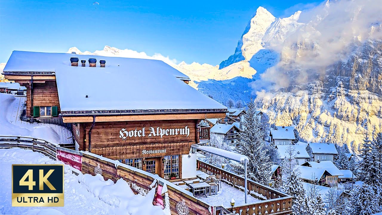 Winter Magic Mürren Switzerland 4K Walking Tour 2025 - Ciao Nihon