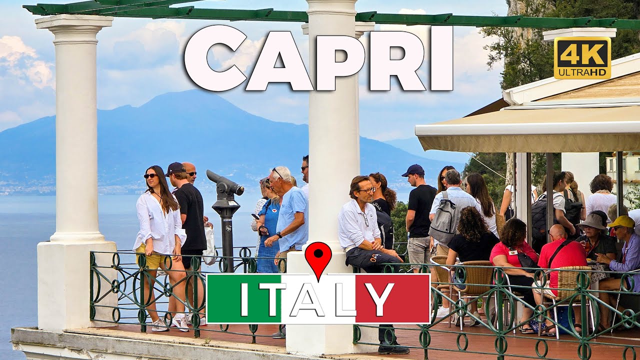 Capri, Italy Evening Walk– Sunset Views & Iconic Landmarks | 4K Walking ...