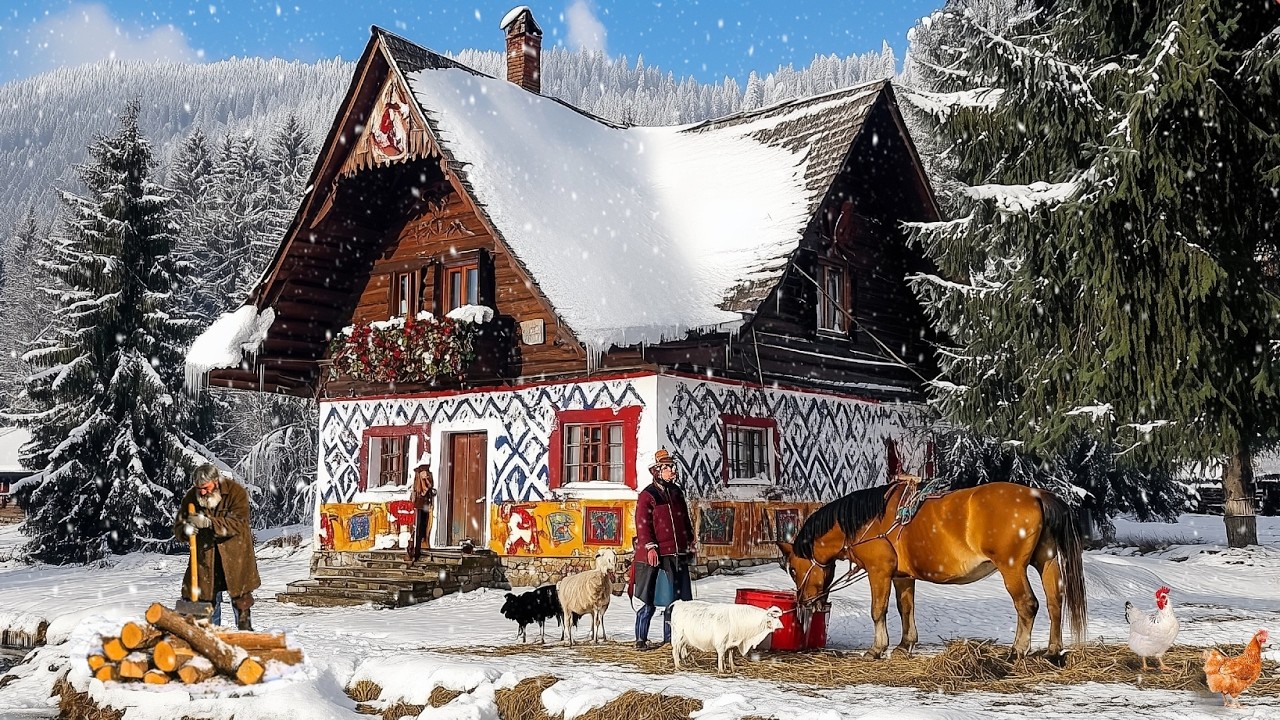 Magical Winter Ambience in a Hidden Romanian Village – Isolated Village ASMR - Ciao Nihon