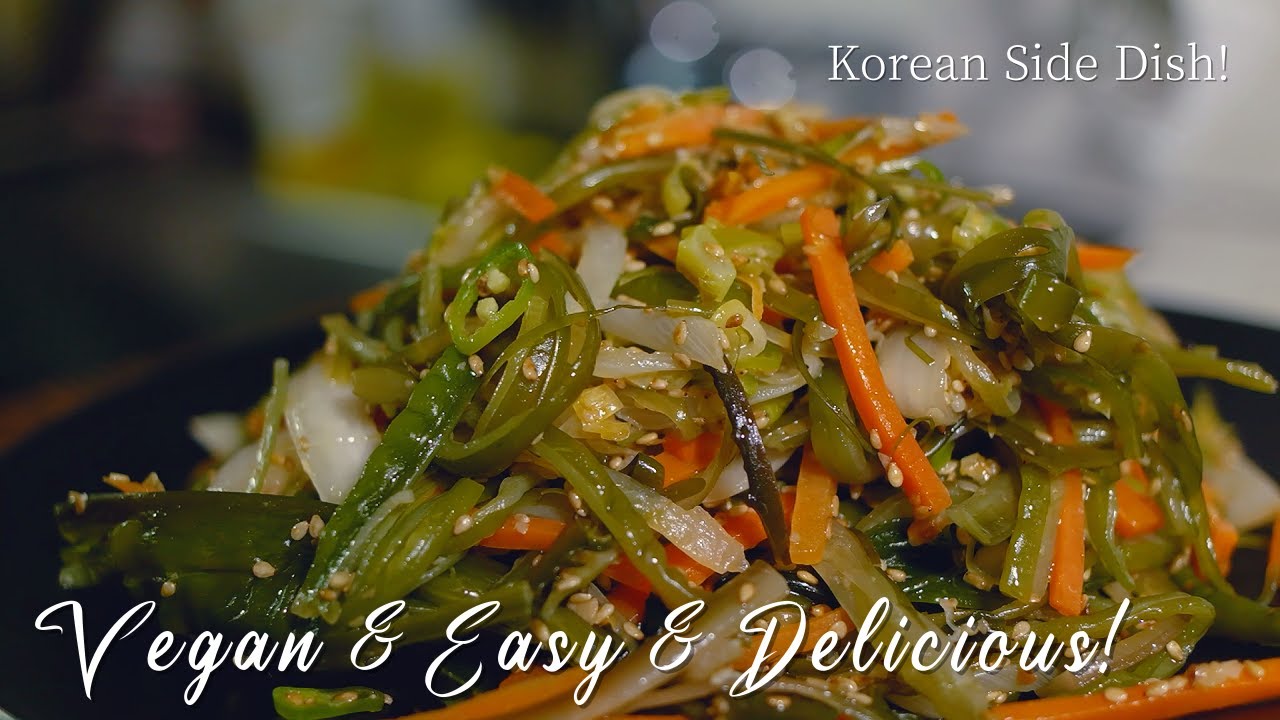 Vegan | Easy & Delicious Korean Seaweed Stem Stir-Fry (Miyeok Julgi ...