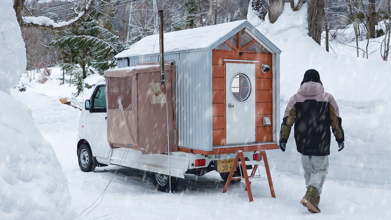 7 Days of Snow Camping in a Mini Truck Camper - Ciao Nihon