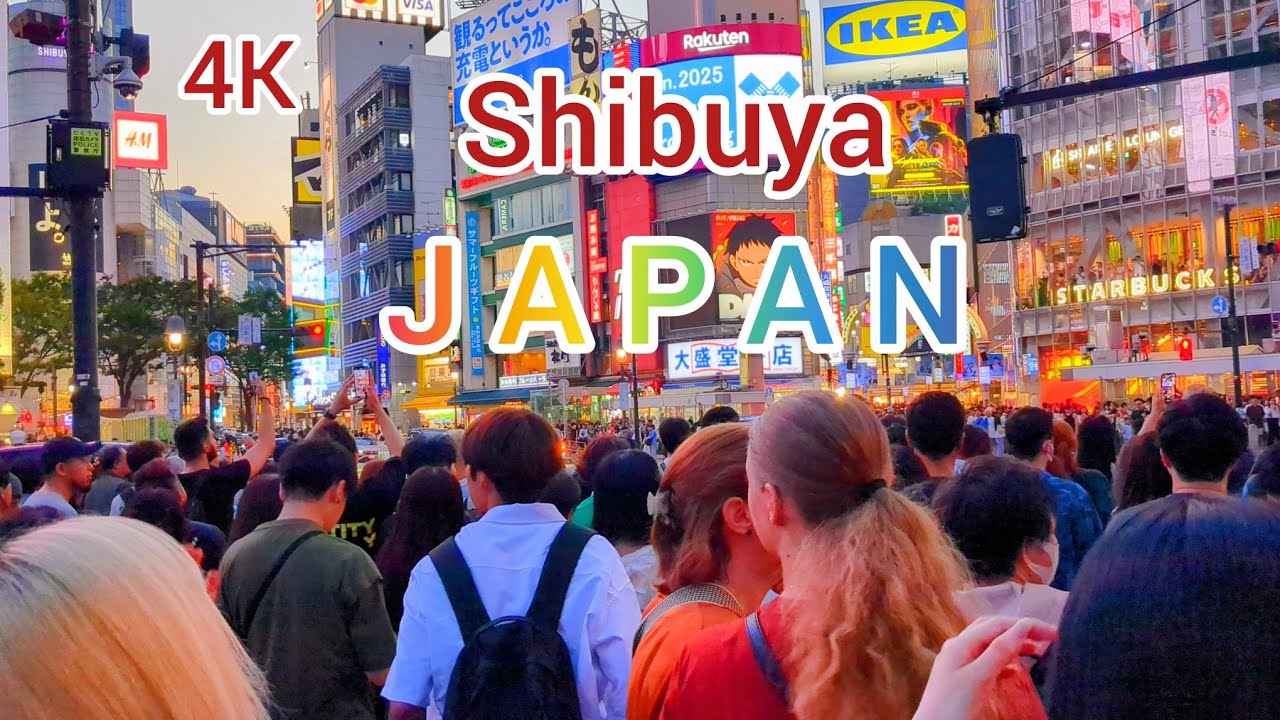 [4K] Walking Tour Around Shibuya City in the evening.#shibuya #japan ...