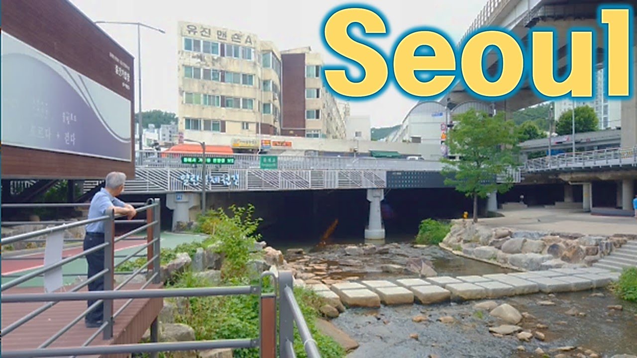 Seoul, Korea - Walking Tour of Neighborhood - 4K - Hongjecheon & Yujin ...