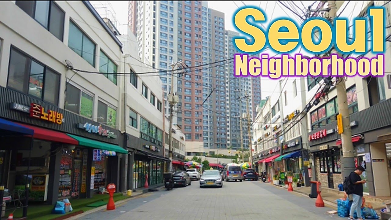 Seoul, Korea - Walking Tour of Neighborhood - 4K - Namgajwa 1-dong ...