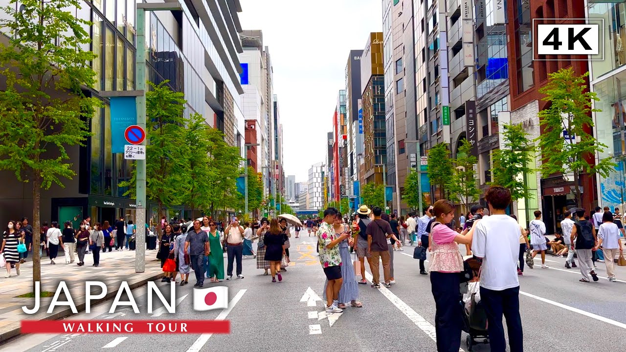 Ginza Weekend Walk | Tokyo Walking Tour【4K | 60fps】 - Ciao Nihon