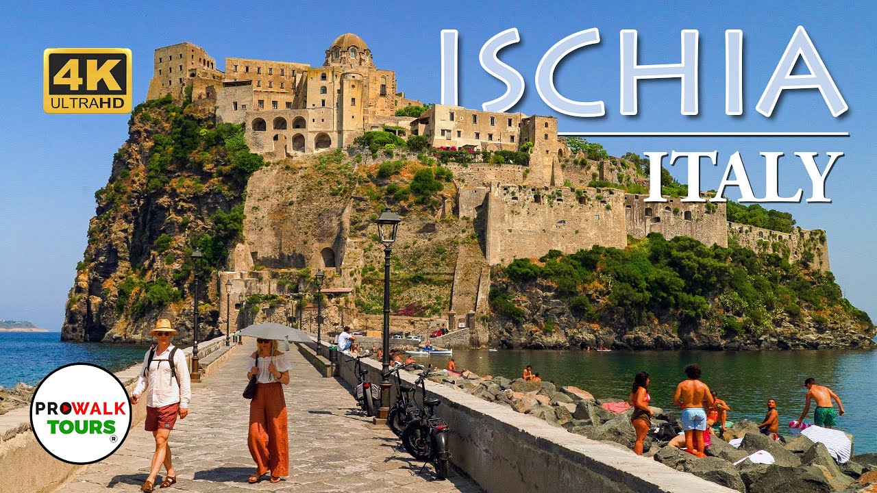 4K Ischia Ponte Walking Tour & Castello Aragonese | City Walk on the ...