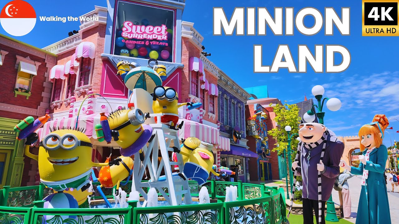 World's NEWEST Minion Land | FULL Tour of ALL Rides & Attractions ...