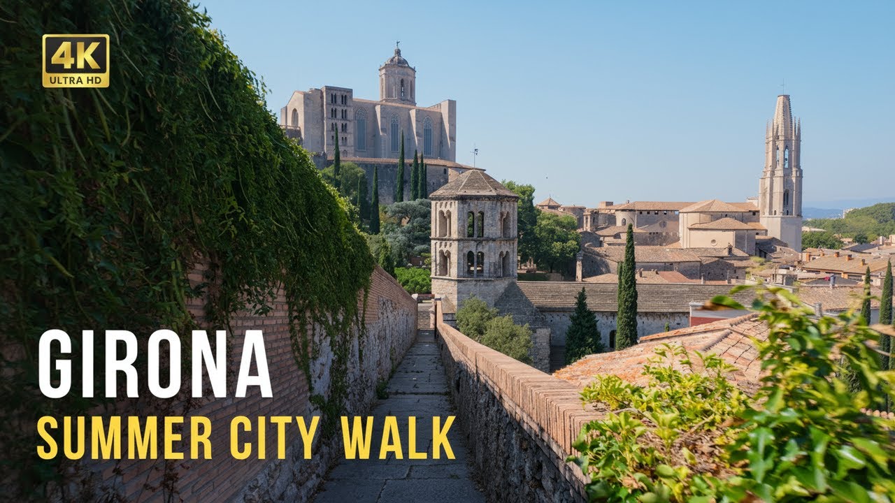 [4K] Girona, Spain Walk 🇪🇸 Medieval City - Game of Thrones Location ...