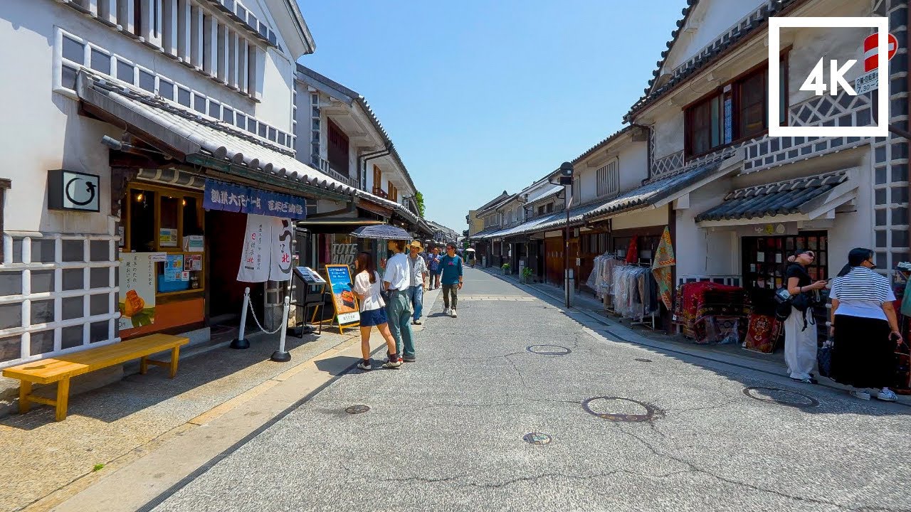 Japan - Walk through Kurashiki Bikan, where 400 years of history meet modern culture // 4K ...