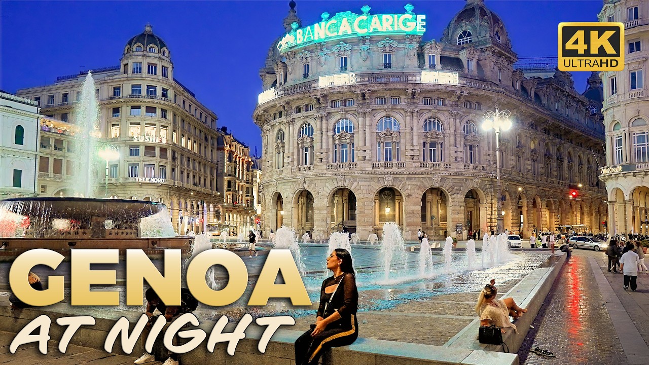 Genoa, Italy Evening Walk 🇮🇹 | Historic Old Town & Porto Antico | 4K ...