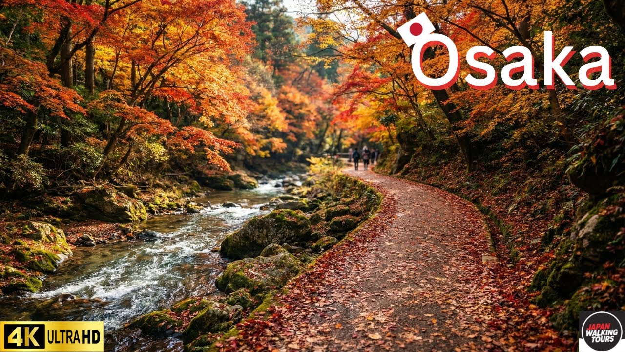 [4K HDR] 🇯🇵Osaka Minoh Park Walking Tour Part 2 - Historic Villas & Autumn River - Ciao Nihon