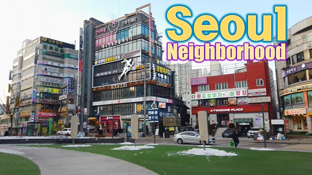 Seoul, Korea - Walking Tour of Neighborhood - 4K - Wolgye 1-dong [Nowon ...
